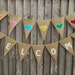 Welcome Banner Wedding Banner Welcome Sign Burlap Banner