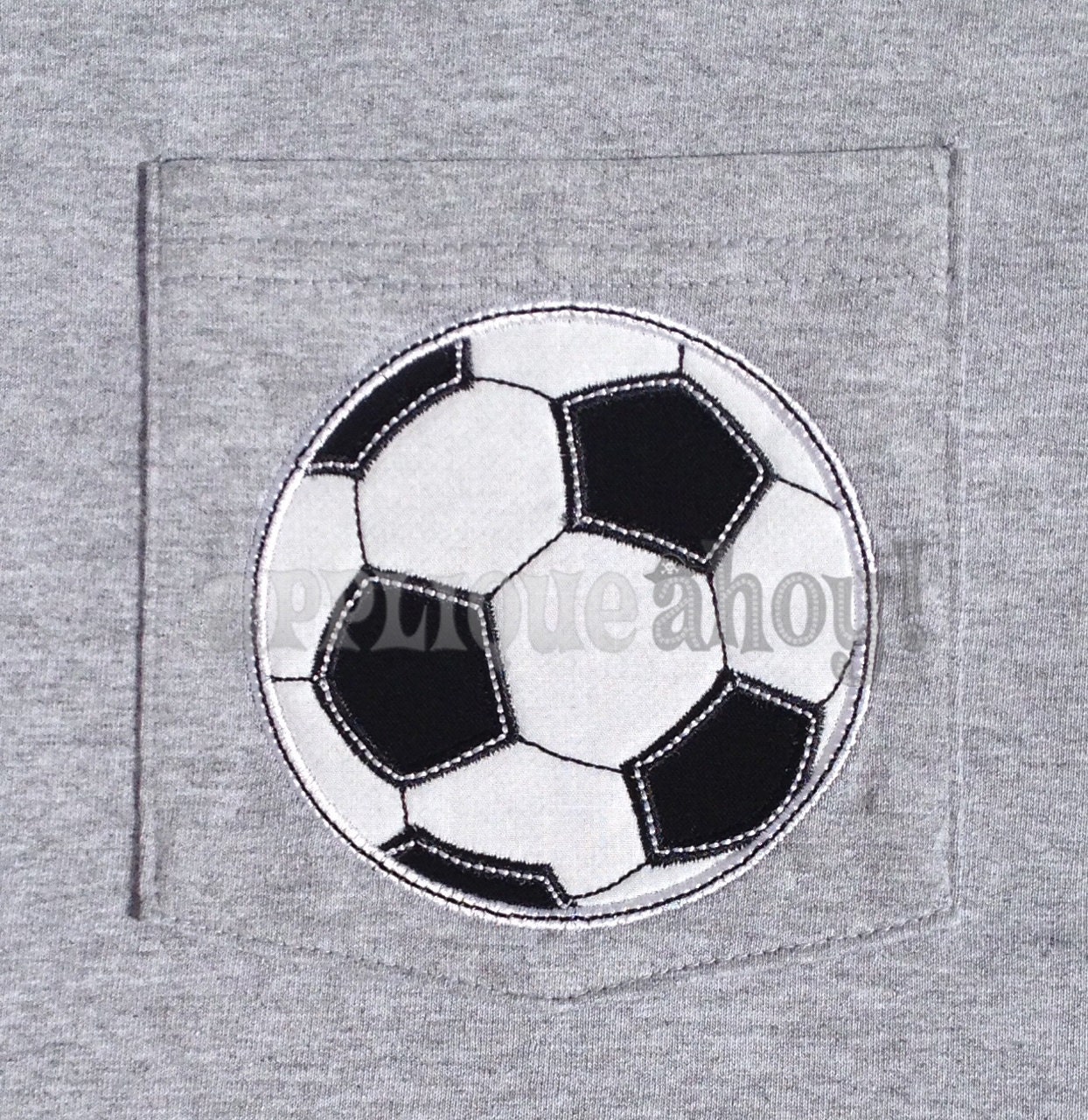 SOCCER BALL Applique Design Instant Download by AppliqueAhoy