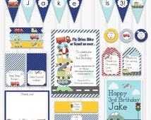 Unique cars birthday party related items | Etsy