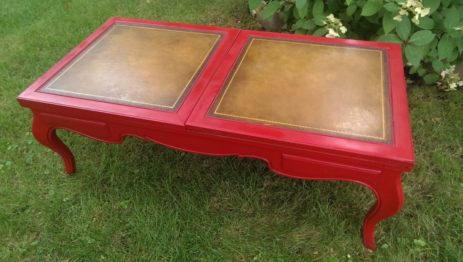 Weiman Coffee Table with Leather Insert SEE SHIPPING DESCRIPTION ...