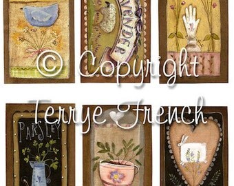 Primitive Folk Scene by Terrye French by PaintingWithFriends