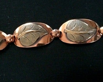 Items similar to Handmade Copper Leaf Bracelet - Made to Order on Etsy