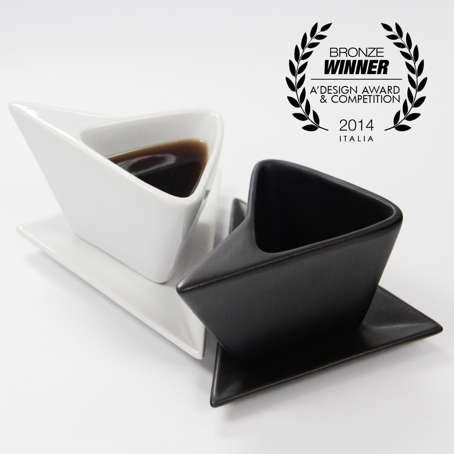 Set of 2 Coffee Cup by LOADesign on Etsy