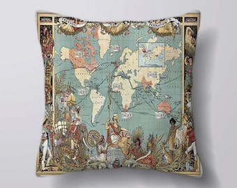 World map fabric | Etsy