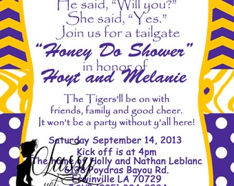 Popular items for lsu invitation on Etsy