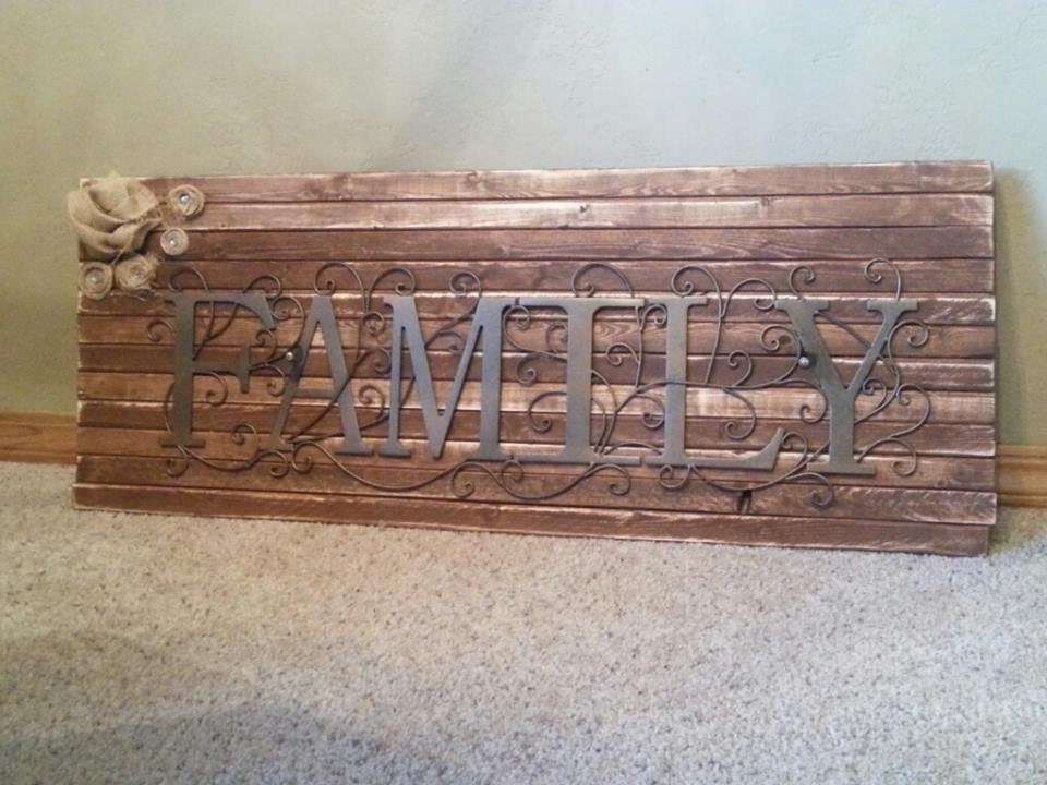 Family Wall Art/ Large Rustic Wall Hanging/ Long Rustic Wall