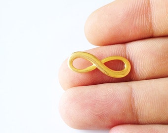 Gold infinity charm | Etsy