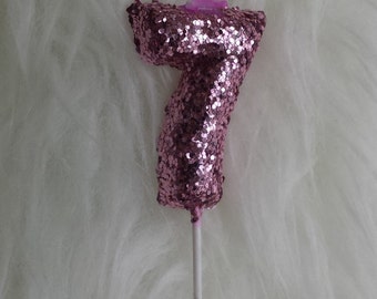 Ballerina glitter birthday number candle by SparkleGloriously