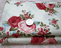 Popular items for rose cotton fabric on Etsy