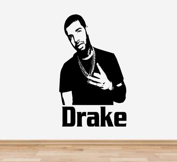 DRAKE Vinyl Wall Art Sticker 16 colours by SupremeVinyls on Etsy