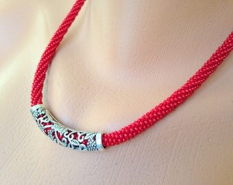 Popular items for beaded rope necklace on Etsy