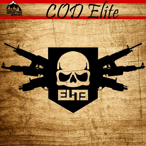 Call Of Duty Elite COD Video Game Logo Vinyl by WesternMtnGraphics