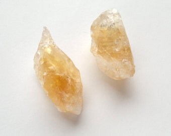Raw Citrine Crystals 42mm Rough Crystals Pair Two Stones Loose Minerals ...