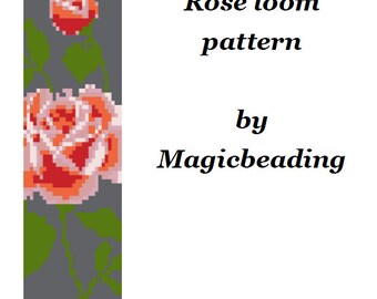 Rose loom pattern | Etsy