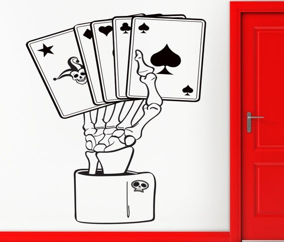 Wall Stickers Vinyl Decal Cards Gambling Poker Joker z1220