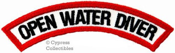 OPEN WATER DIVER Certification Chevron Patch by SouvenirPatch