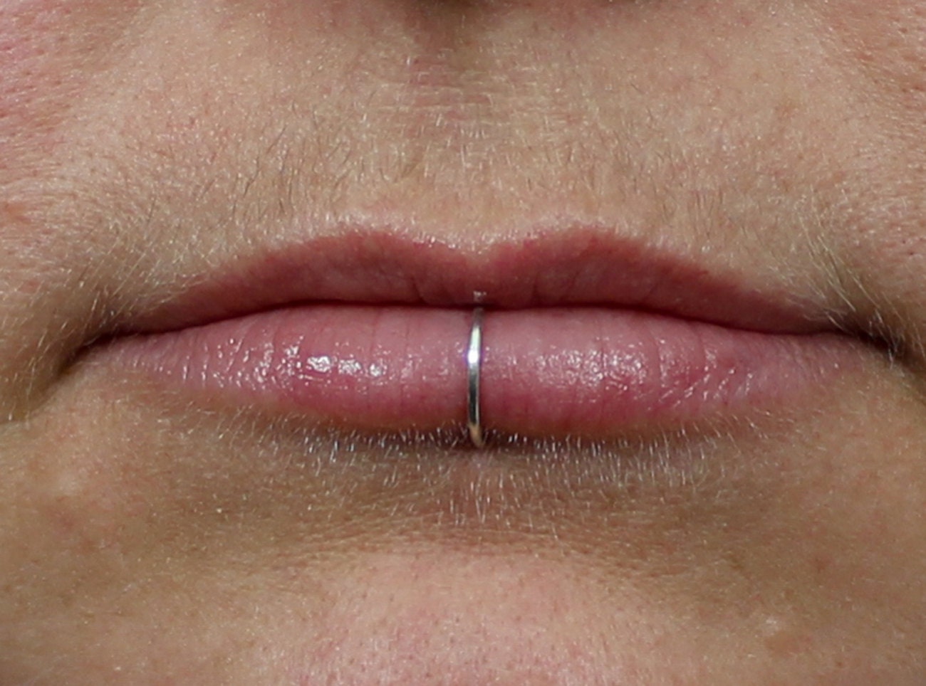 Lip ring Solid Sterling Silver Argentium Silver by ElementalSoul