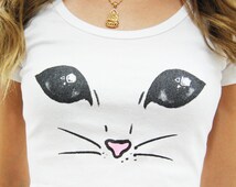 Popular items for cat crop top on Etsy