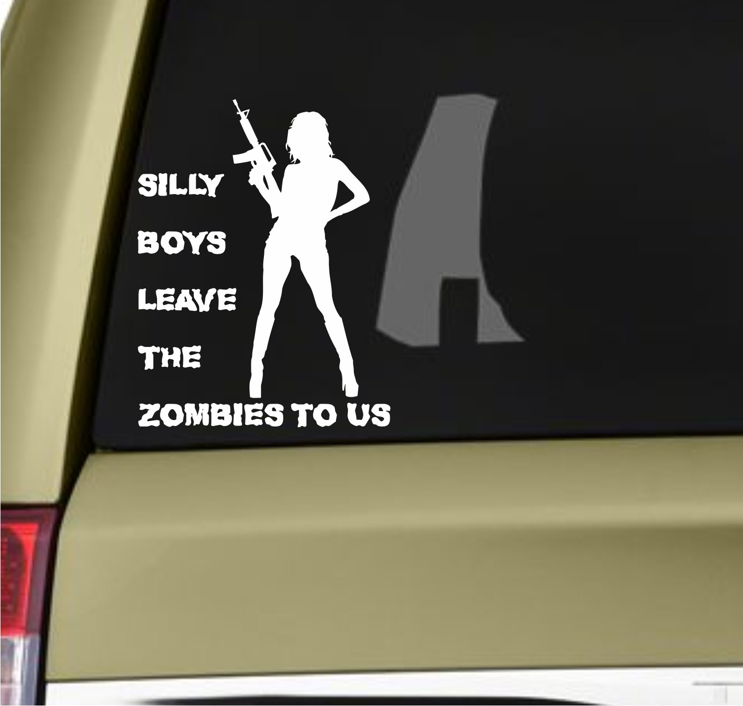 Sexy Girl Bumper Sticker Vinyl Decal Zombie By Skyhawkstickerdepot