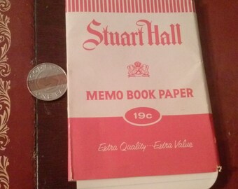 Stuart Hall vintage memo book/notebook paper - 1960s?