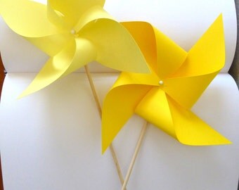 Popular items for yellow pinwheels on Etsy