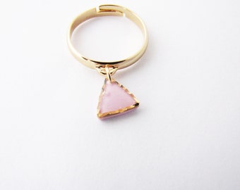 Geometric knuckle triangle ring . Choose Your Color Geo by Nuann