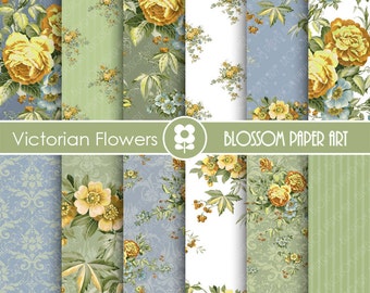 Rose Digital Paper Plum Digital Paper Pack Wedding