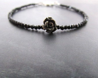 Rose flower bracelet | Etsy