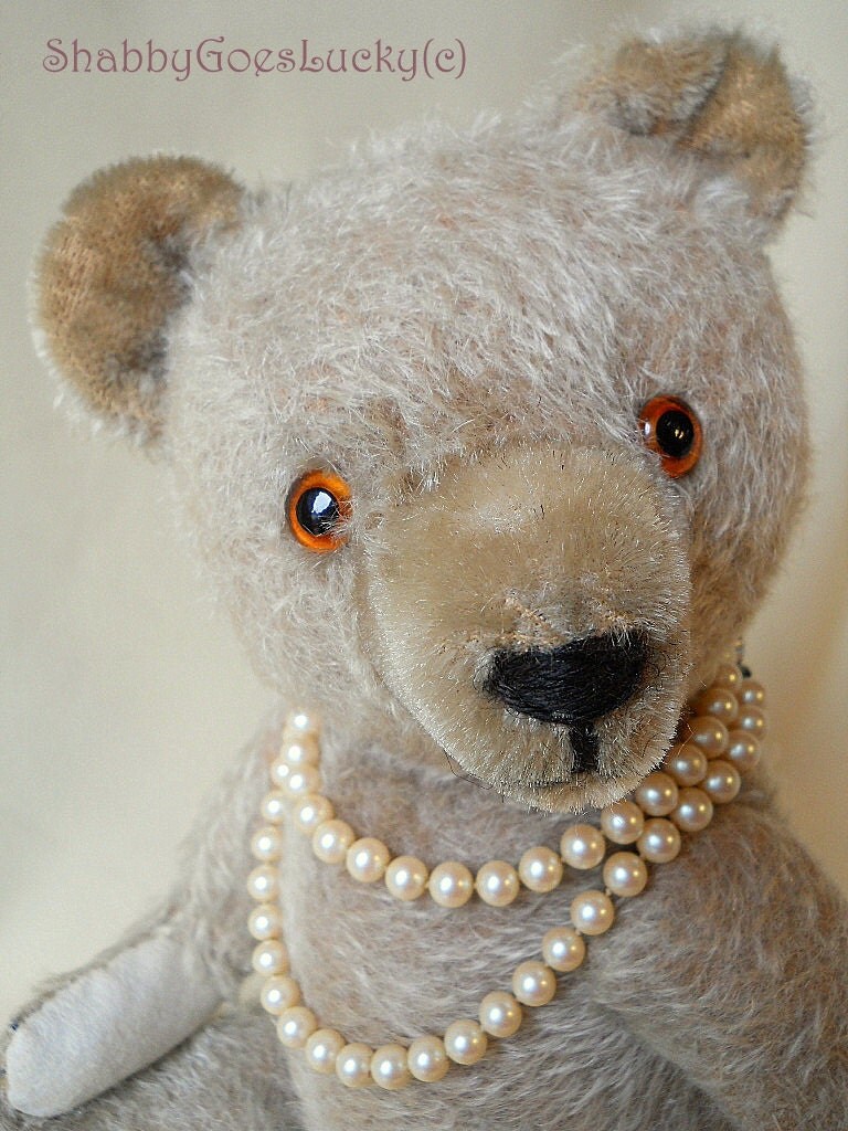 Vintage German Teddy Bear 1930s Hermann Teddy jointed grey