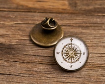 Popular items for compass pin on Etsy