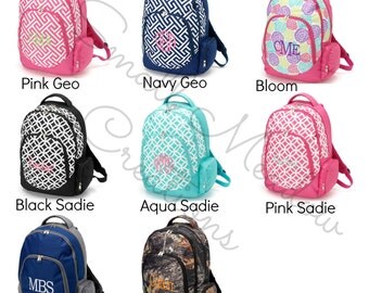 MONOGRAMMED BACKPACK with LUNCHBOX - Back to School - Matching Book Bag and Lunch Bag ...