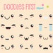 Kawaii Faces And Expressions Digital Clip Art for