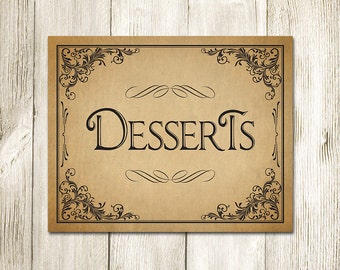 Popular items for dessert signs on Etsy
