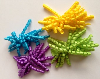 Items similar to Double Bow Ribbon Hair Clip on Etsy