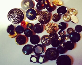 Buy 2 get 1 free DESTASH - Buttons - Vintage Shank and Flat Button ...