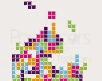 Tetris wall stickers | Etsy