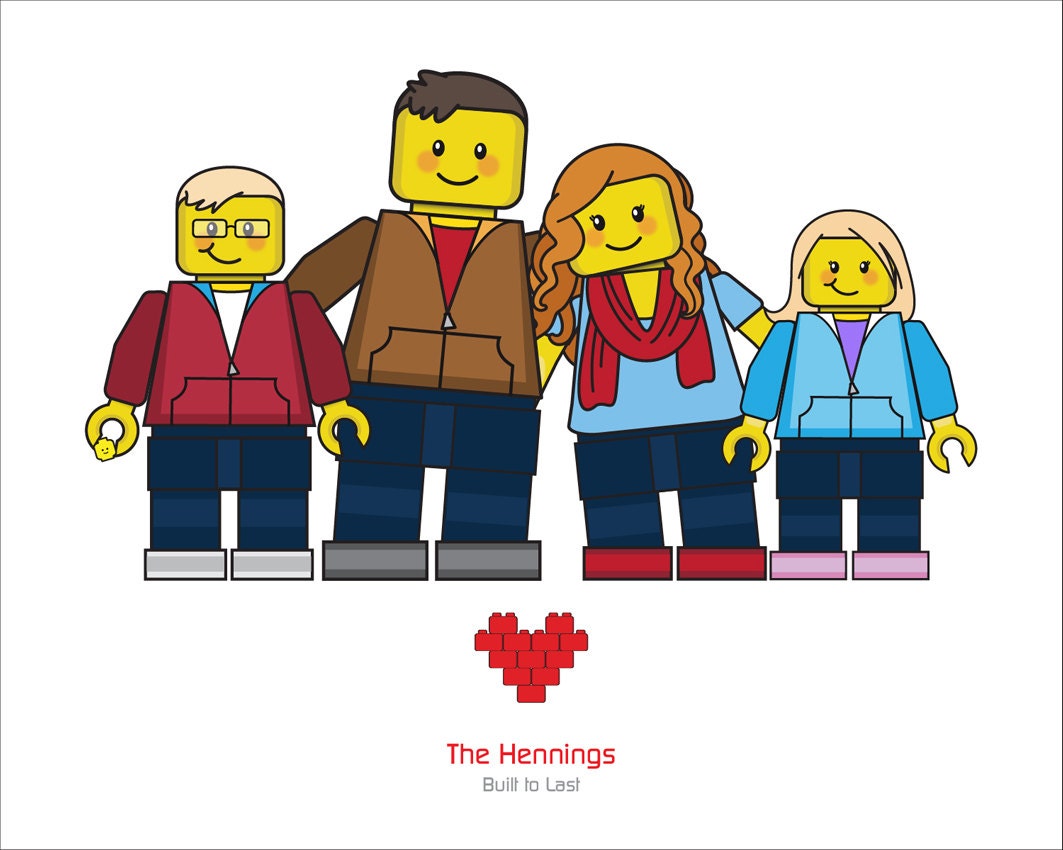 LEGO® Family Portrait Custom Mini Figure by CandyColorWorld