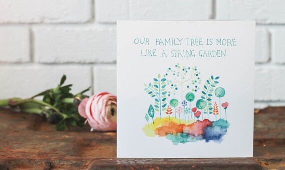 Our Family Tree Card Greeting Card for blended Great for