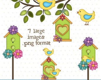 Bird house clipart | Etsy