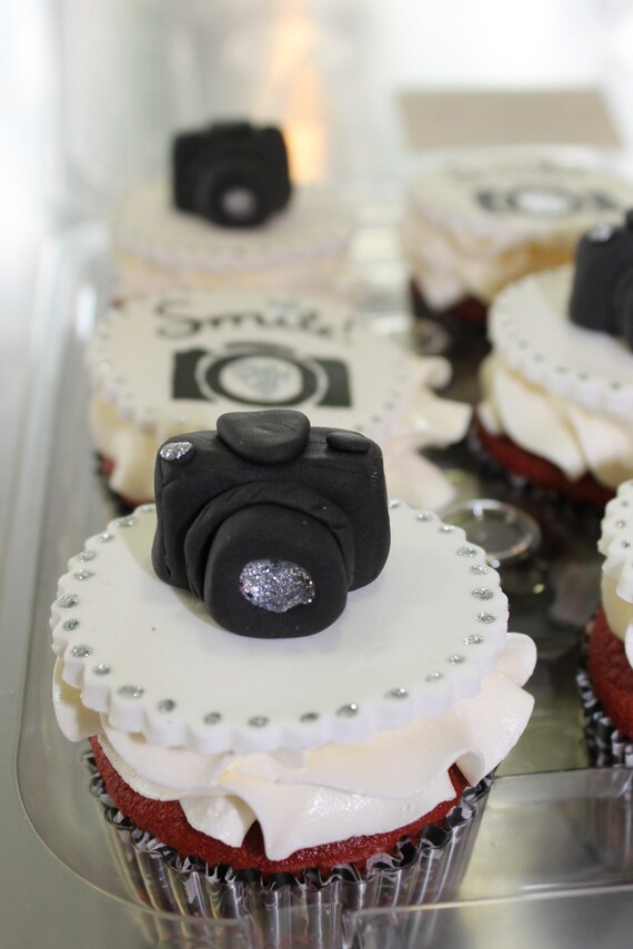 Camera Cupcake Toppers/Party Favors 1 Dozen by ItzMyPartyCakery