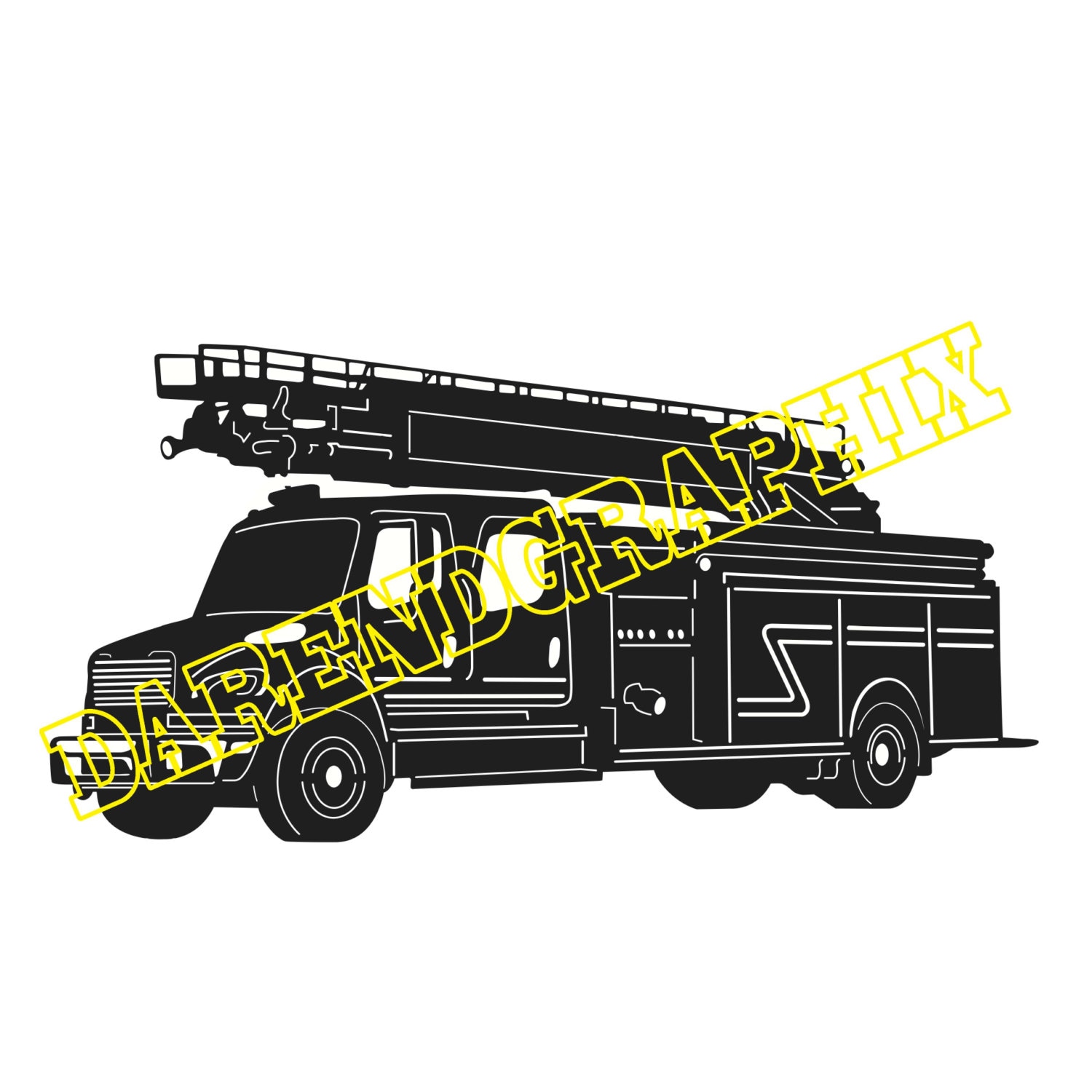 DXF file of a fire truck for use with a cmc plasma cutter