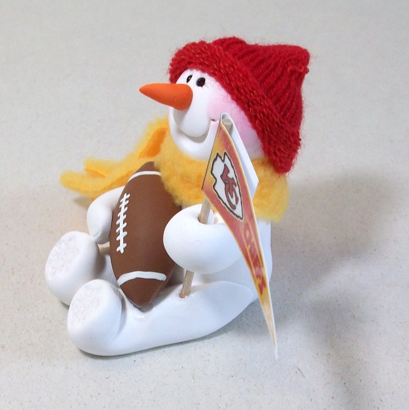 Kansas City Chiefs snowman ornament