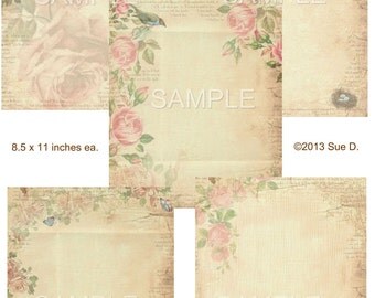 Floral Pattern Paper Pack Printable by CountryAtHeart2008