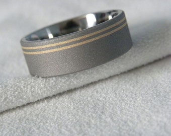 Mens titanium ring | Etsy