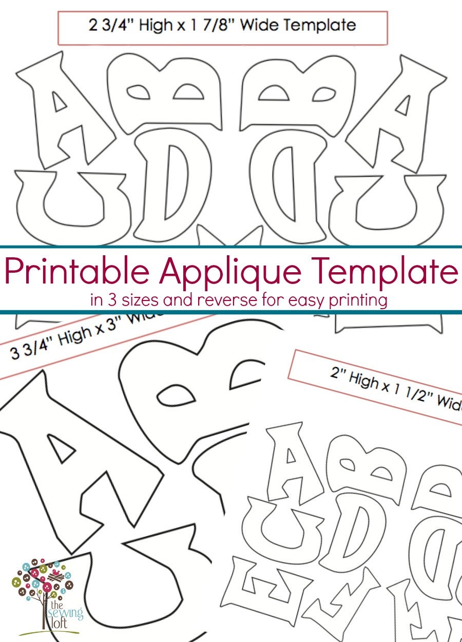 Alphabet Applique Template Alphabet Applique Pattern PDF