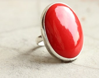 Popular items for red stone ring on Etsy