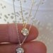 Gold CZ Necklace. Layering Necklace. wedding party.