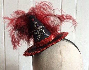 Popular items for witch hat fascinator on Etsy