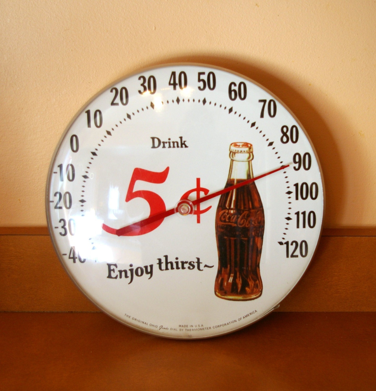 Coca Cola Thermometer Original Jumbo Dial By TC of America