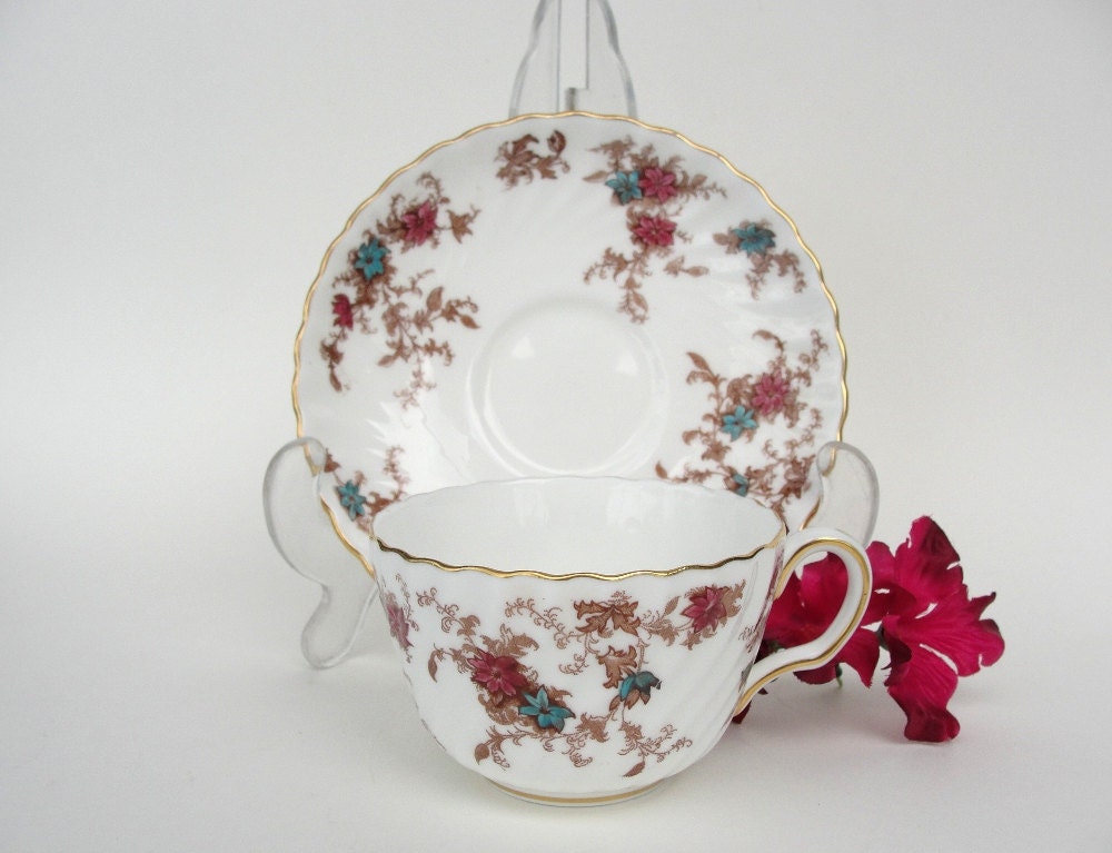 SALE, Minton Cup and Saucer, Vintage Minton Signature Ancestral Pattern ...